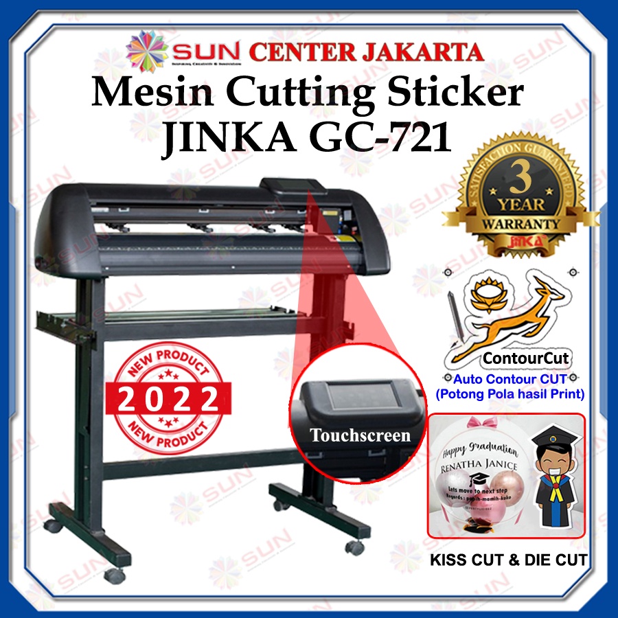 Jual Mesin Cutting Sticker JINKA GC 721 PRO LED Auto Contour Cut COREL ...