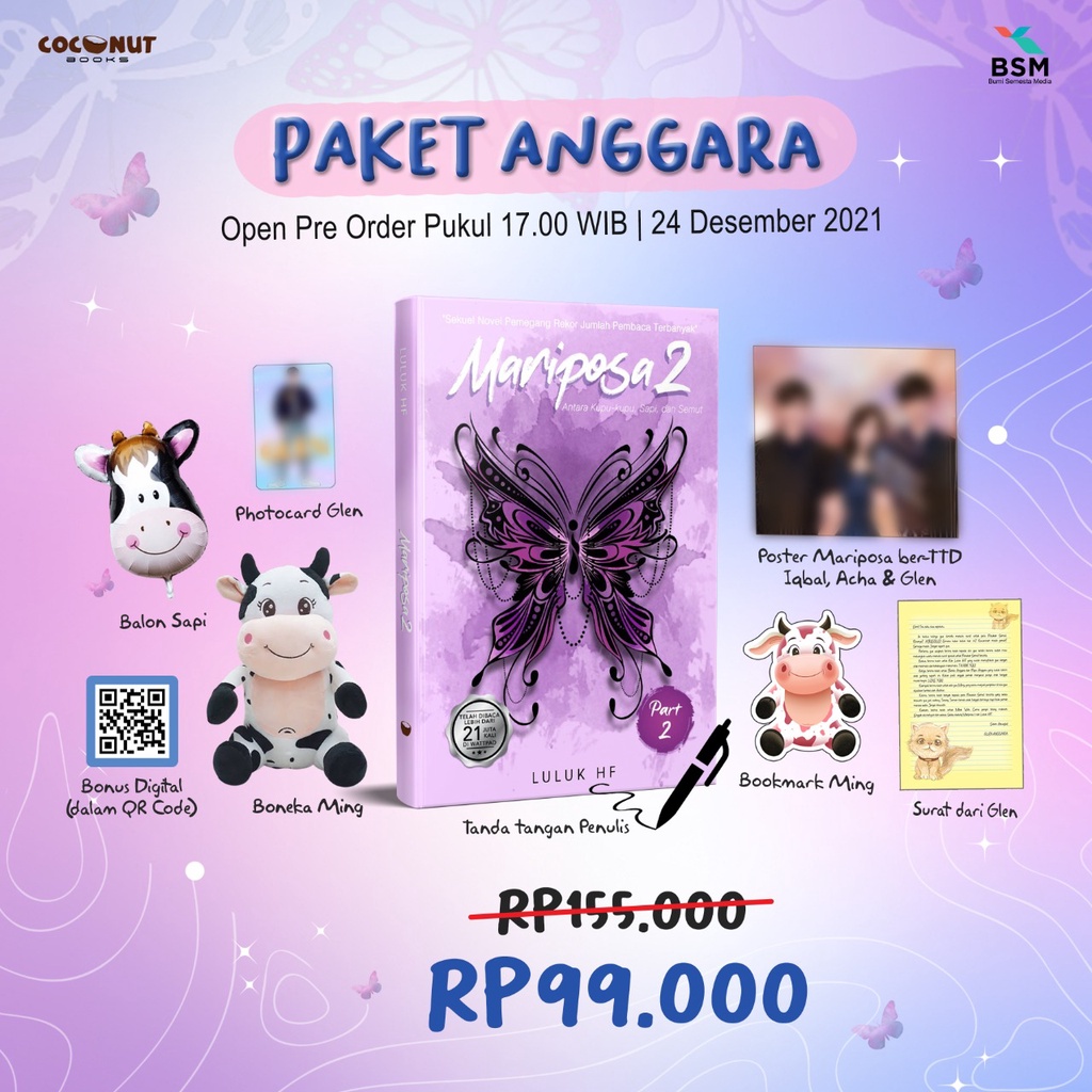 Jual Novel Mariposa 2 by Luluk HF Novel Wattpad Romansa Remaja Viral ...