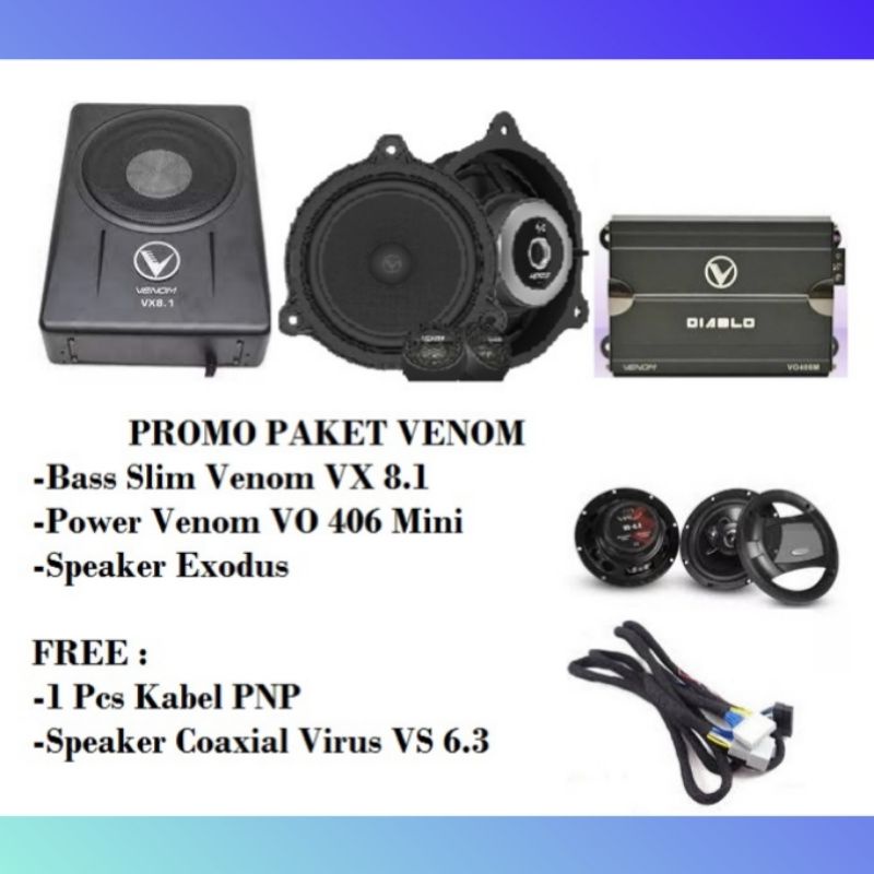 Jual Paket Venom FREE Speaker Virus dan kabel Plug & Play | Shopee Indonesia