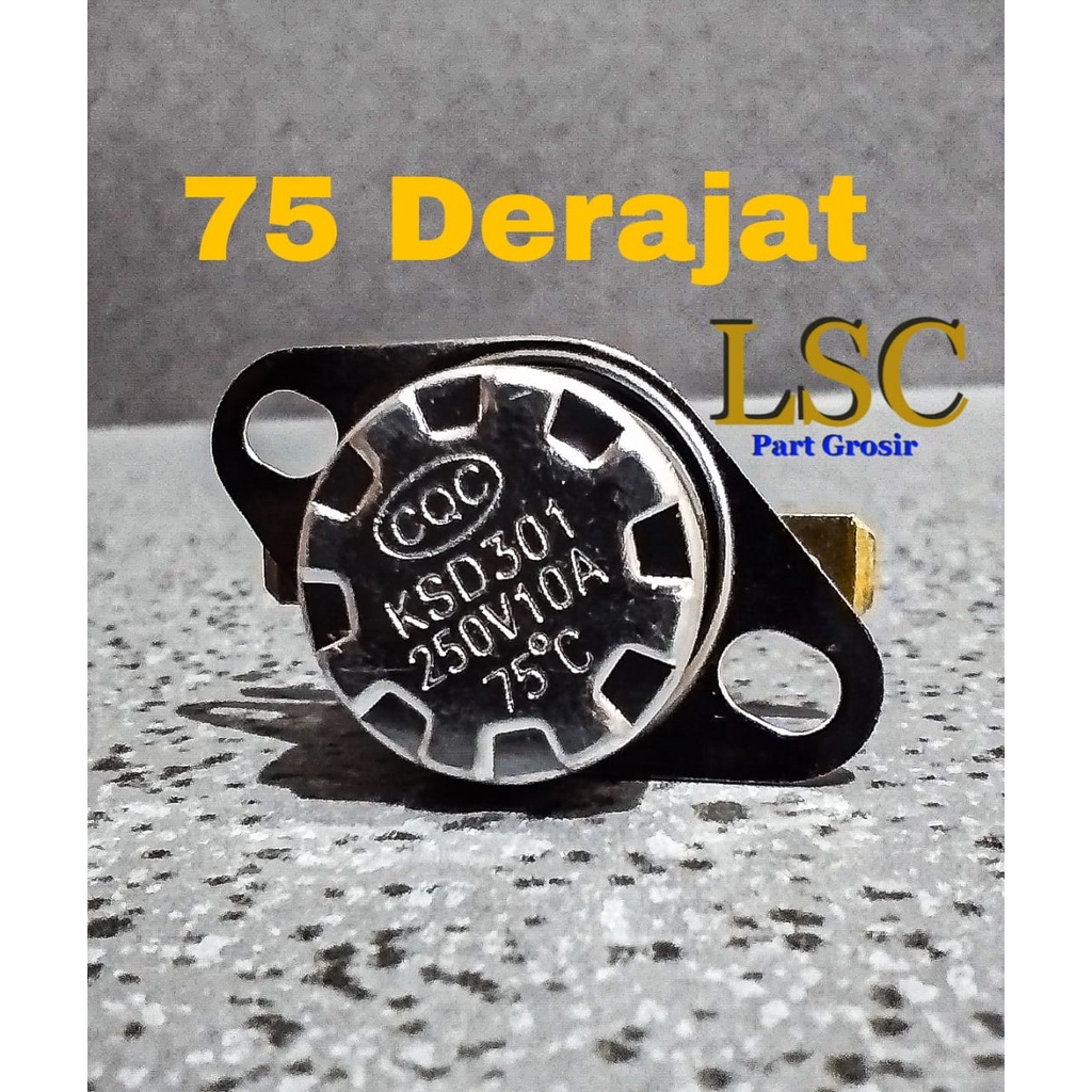 Jual Thermostat 75°C Thermodisc Thermostart Termodisc Termofuse Fuse Rice Cooker 250 Volt 10 ...