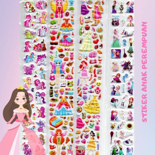 Jual STICKER PANJANG PEREMPUAN - Mainan Anak Cewek Edukasi Dress Up ...