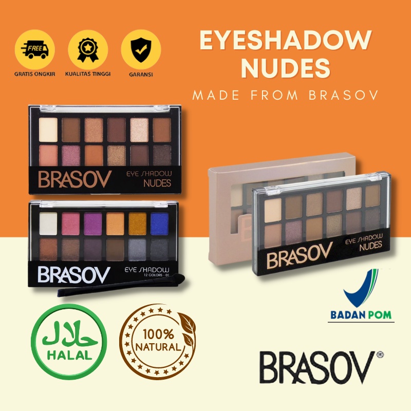 Jual BRASOV EyeShadow Palette 12 Colors - eyeshadow palette | Shopee ...