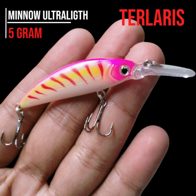 Jual Minnow Ultralight UL Lidah Panjang 5 Gram Killer | Shopee Indonesia