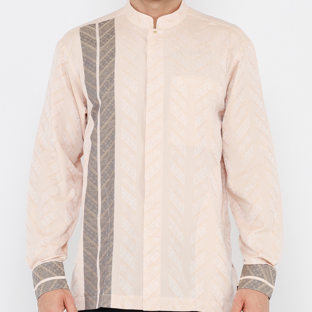 Jual Baju Koko Muslim BHS Masterpiece Oren Muda | Shopee Indonesia