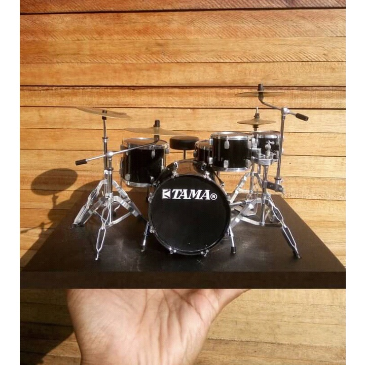Jual Jual DRM-MN000018 Miniature Drum Set TAMA Black Color - Larise ...