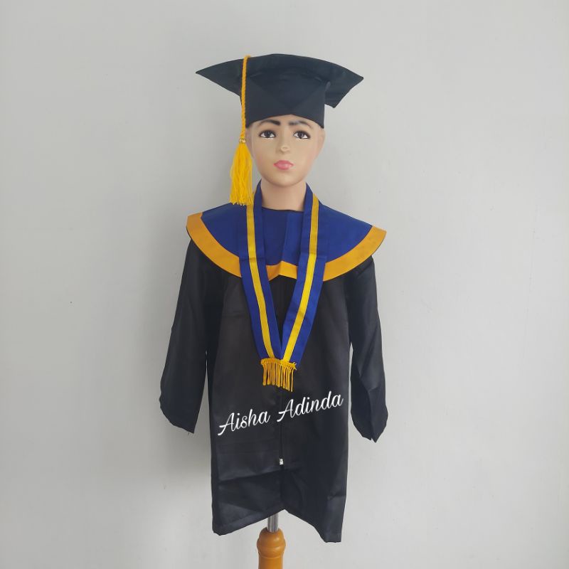 Jual SUPPLIER BAJU TOGA WISUDA PAUD TK ORIGINAL BIRU KUNING EMAS ...