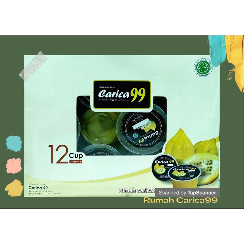 Jual Carica 99 Khas Dieng Kualitas Premium (Kemasan Kardus isi 12 Cup ...