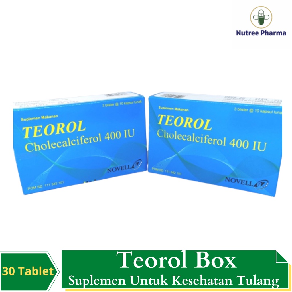 Jual TEOROL 400IU PER BOX - UNTUK KESEHATAN TULANG | Shopee Indonesia