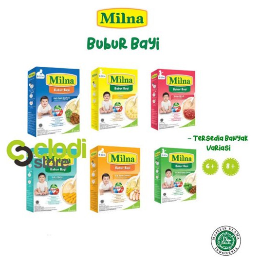 Jual Milna Bubur Bayi 6+ dan 8+ MPASI BAYI | Shopee Indonesia