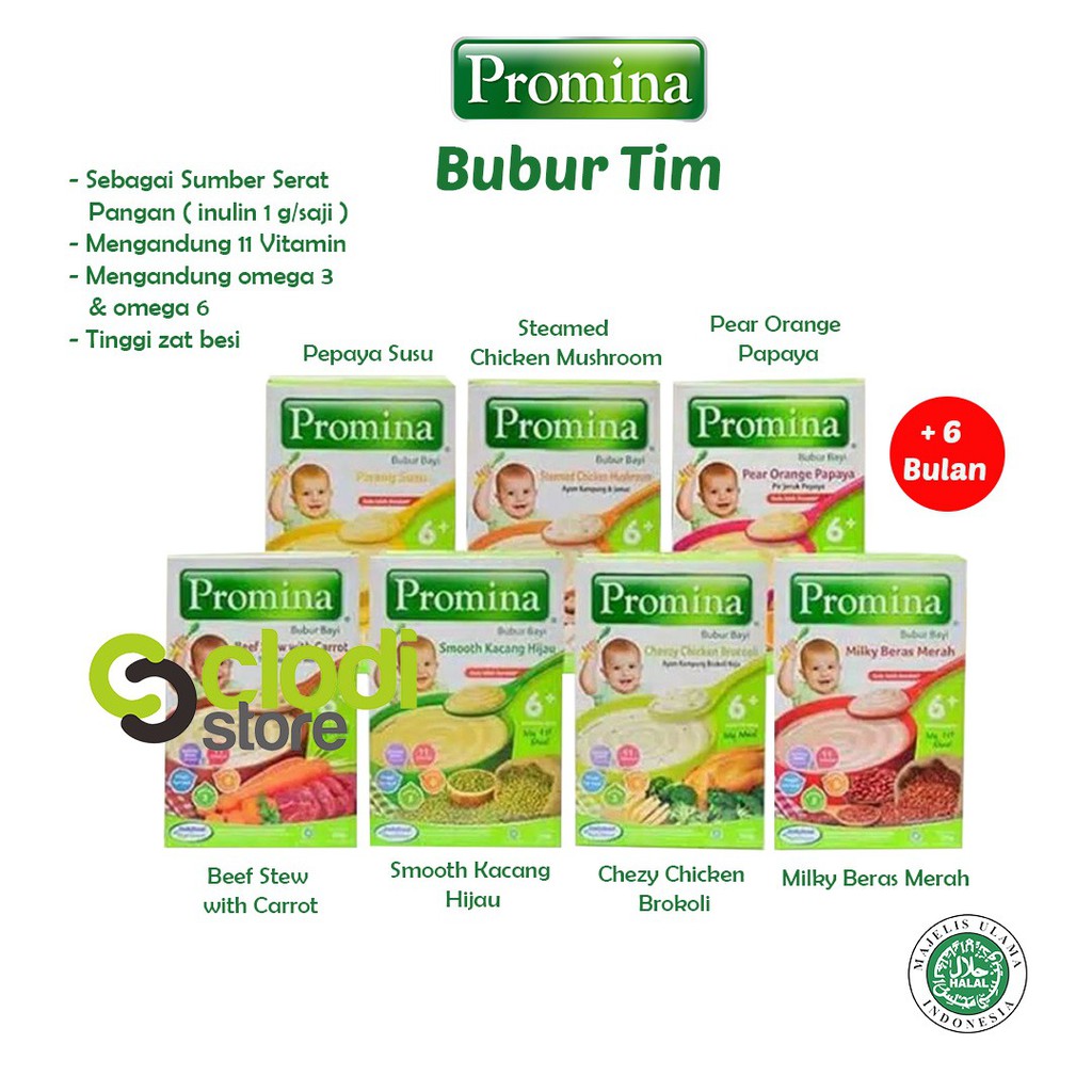 Jual Promina Bubur Bayi 6+ 120gr Makanan mpasi Baby 6+ Penambah Nafsu ...