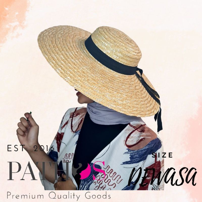 Jual Topi Pantai Jerami Premium Anyam Rotan Wanita | Shopee Indonesia