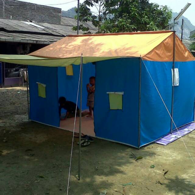 Tenda pramuka regu model posko kap 12 siswa/10 dewasa bahan oxford ...