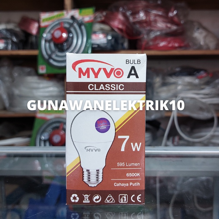 Jual LAMPU LED MYVO CLASSIC 7W, LAMPU MYVO 7 WATT, BERGARANSI 1 TAHUN | Shopee Indonesia