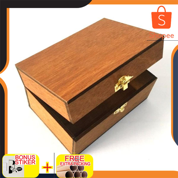 CUSTOM KOTAK KAYU 15X15X8 / KOTAK KAYU / BOX KAYU / WOODEN BOX KAYU ...