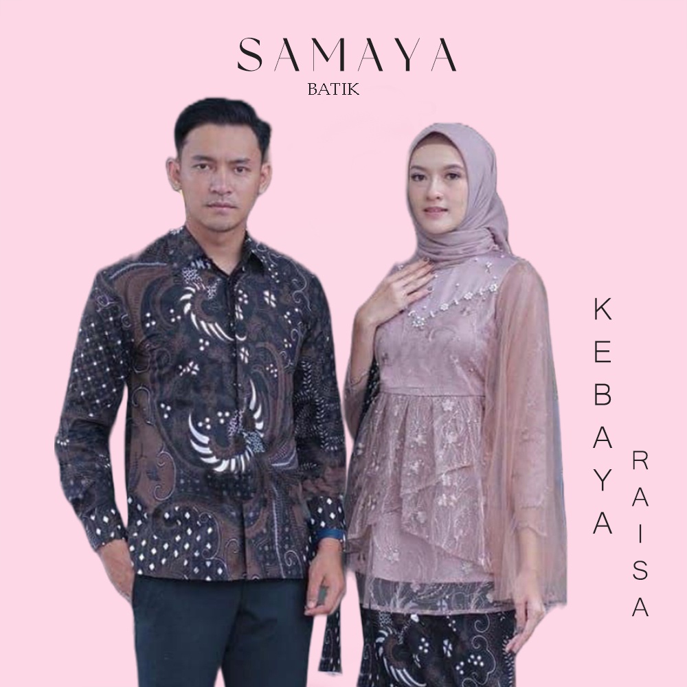 Jual WOU BATIK - Batik Kebaya Couple Raisa Payet Tulle Mutiara ...
