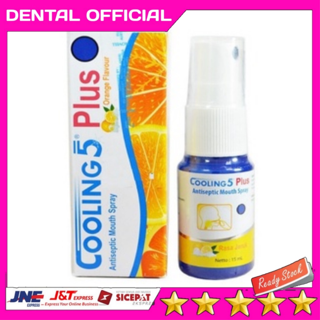 Jual COOLING 5 PLUS SPRAY ORANGE ANTISEPTIC MULUT DAN TENGGOROKAN ...