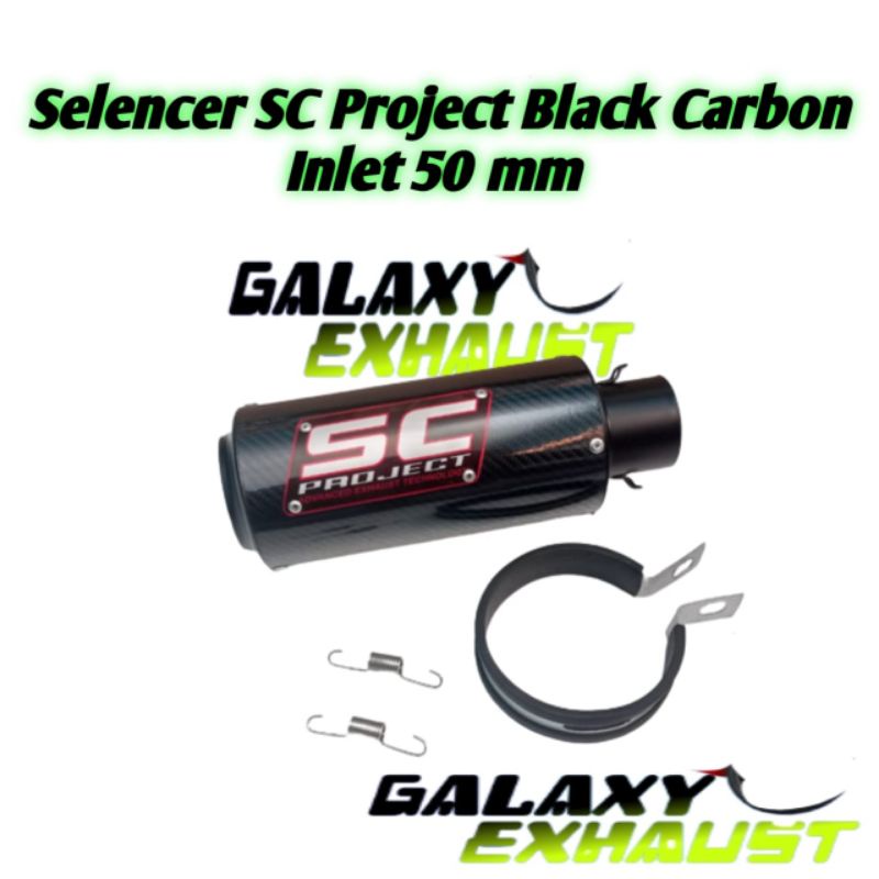 Jual Selencer SC PROJECT Black Carbon Inlet 50 Silincer Universal ...