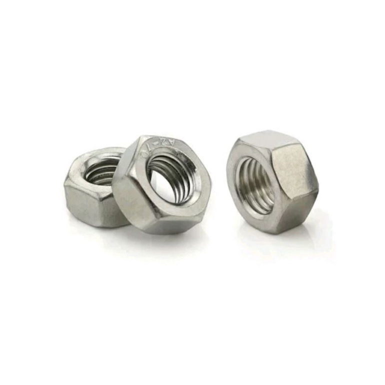 Jual Mur Hex M8 Stainless / Mur M8 SUS 304 / Mur Kunci 12 Stainless / Mur Hexagonal M8 / Nut Hex ...