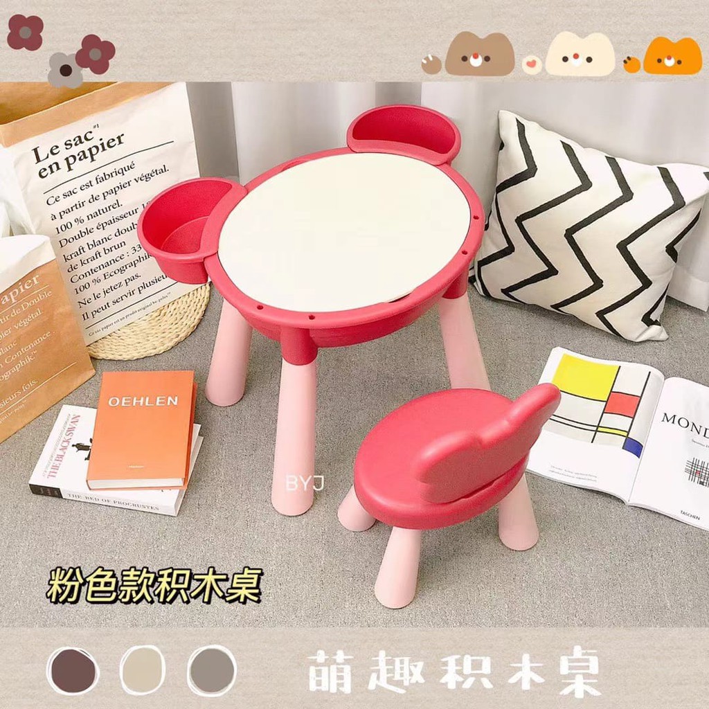 Jual Meja lego mickey + 98pcs lego lego table meja belajar menulis anak ...