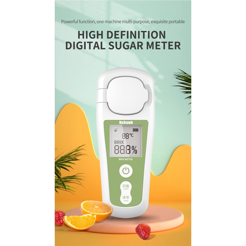 Jual Portable Digital Brix Meter Sugar Refractometer Alat Ukur Kadar ...