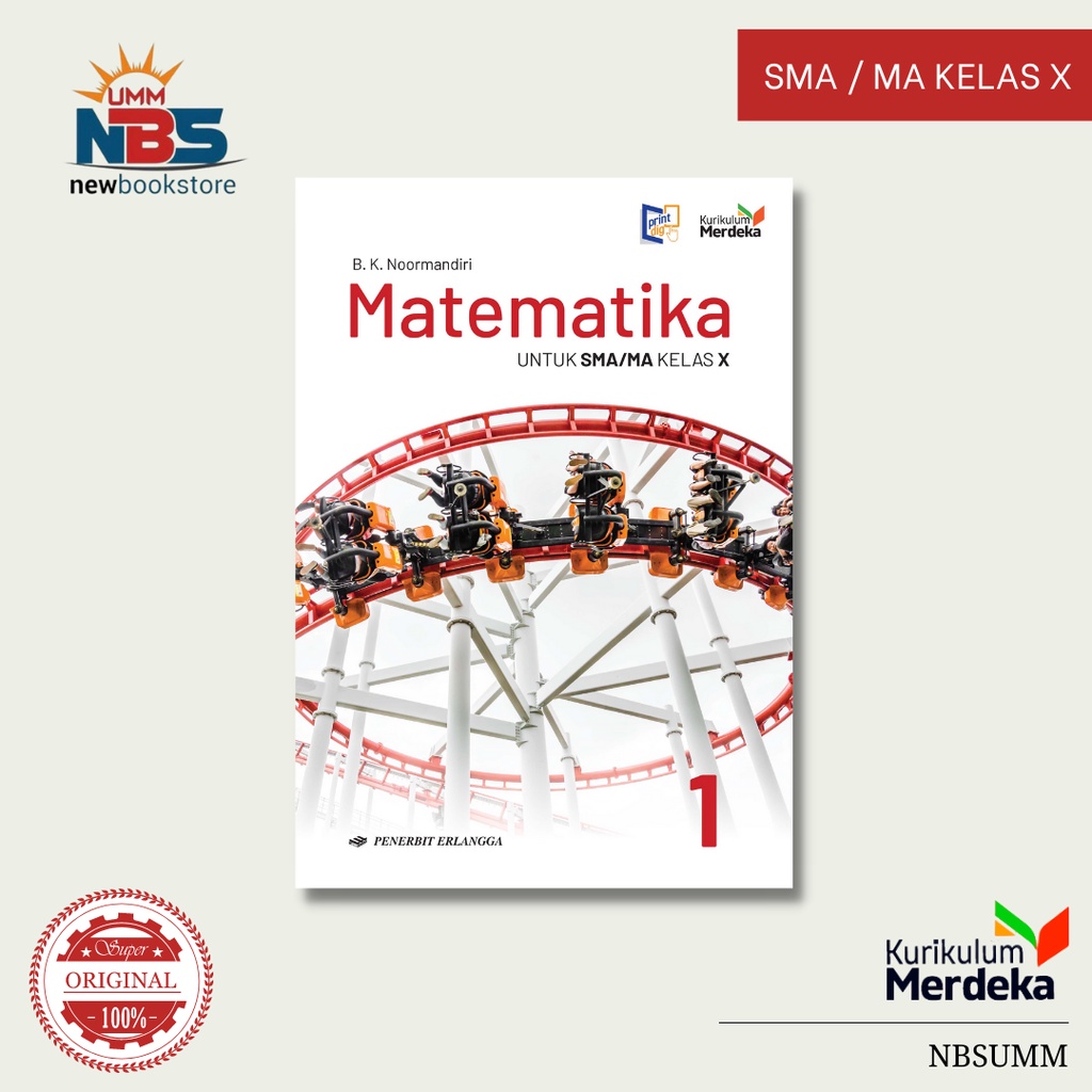 Jual Buku Pelajaran : Matematika untuk SMA / Kelas X / | B. K. Noormandiri | Erlangga | KM ...