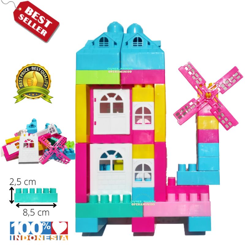 Jual Mainan Edukasi Lego Blok Rumah Rumahan warna | Shopee Indonesia