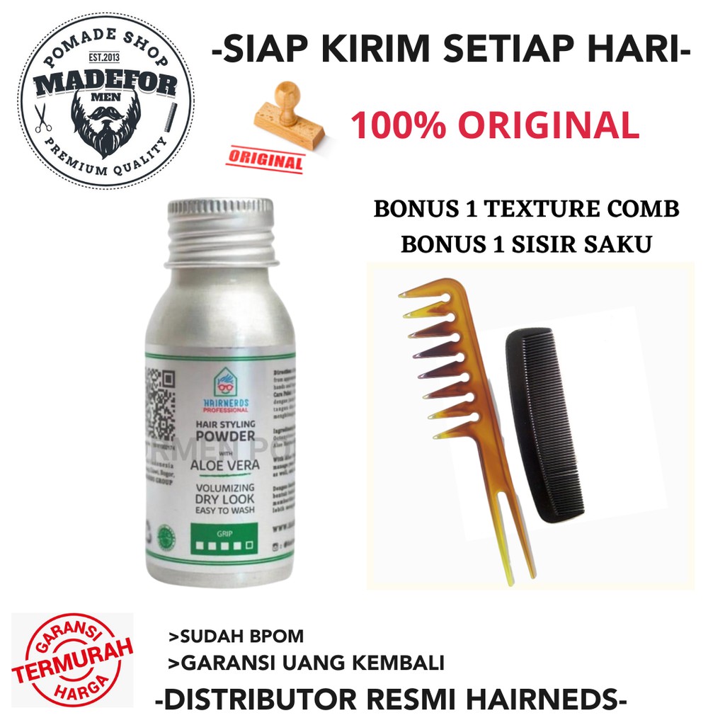 Jual HAIRNERDS PROFESSIONAL HAIR FREESTYLE DUST POWDER / HAIR POWDER ...