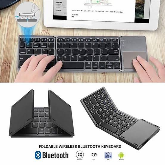 Jual Optimuz Keyboard Bluetooth Three Folding Magnetic + Touchpad K107 ...