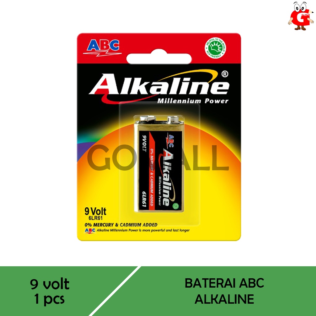 Jual BATERAI ABC ALKALINE 9V/BATERAI KOTAK ABC ALKALINE 9V/ALKALINE 9V ...