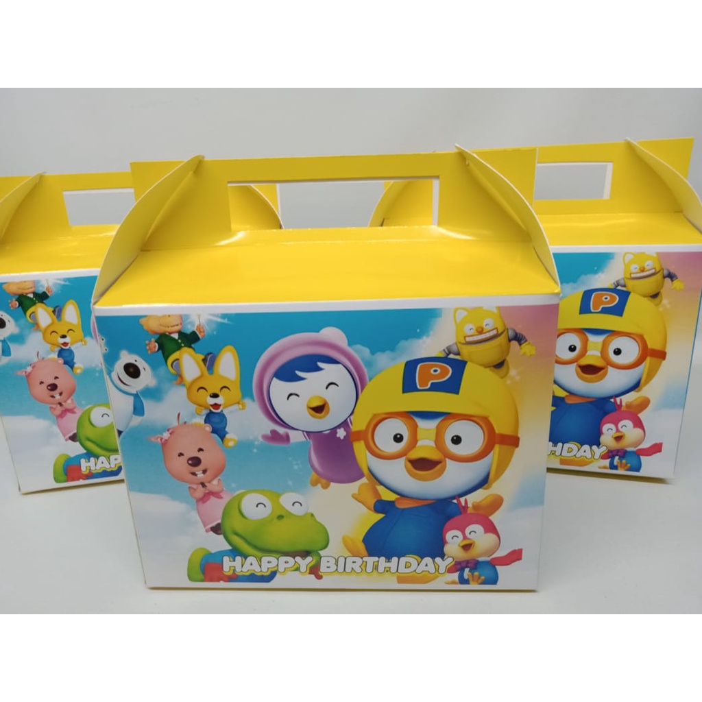 Jual snack box pororo / wadah snack pororo / snack box custom pororo ...