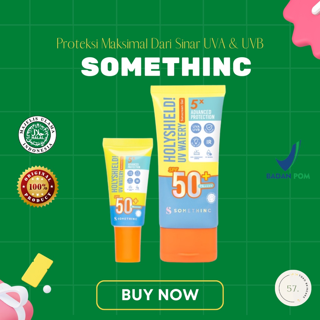 Jual SOMETHINC Holyshield! UV Watery Sunscreen Gel SPF 50+ PA++++ (100% ...