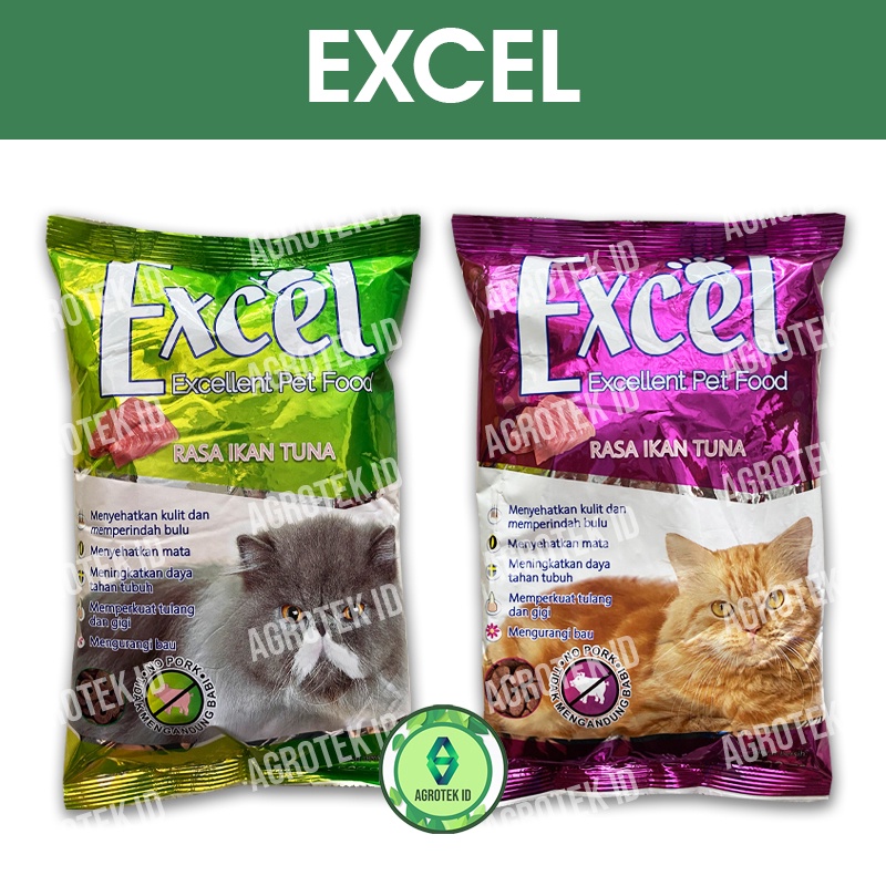 Jual EXCEL Makanan Kucing 500 Gram Excellent Dry Cat Food Bentuk Ikan ...