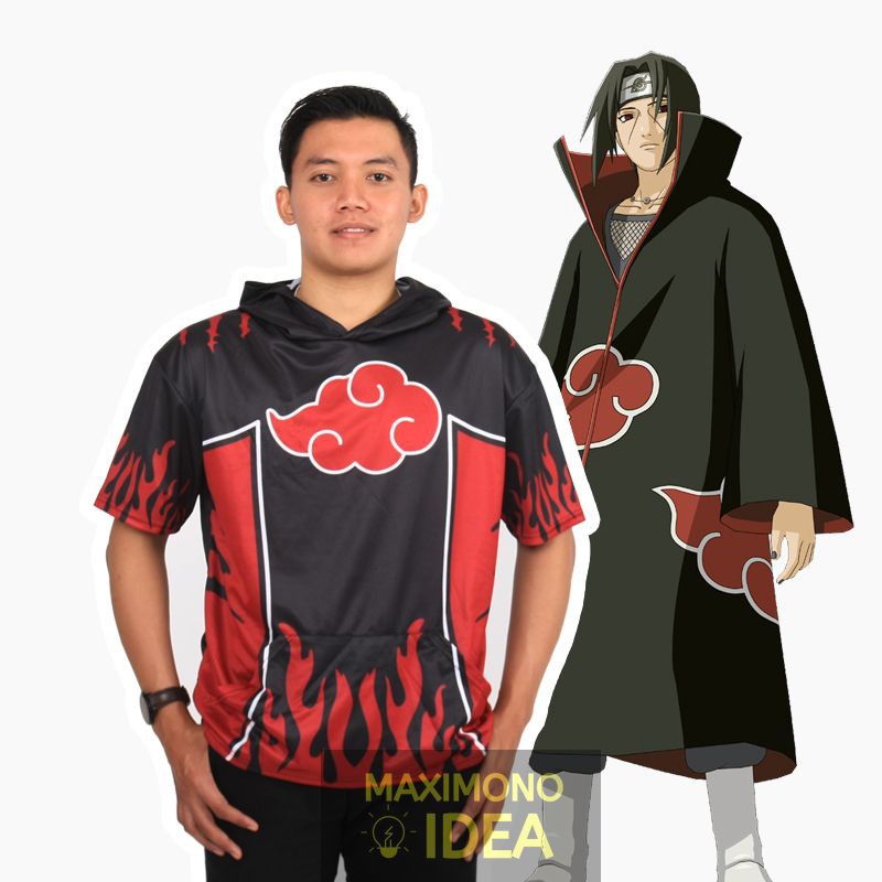 Jual Kaos Akatsuki Kaos Anime Kaus Baju Haori kostum Anime Kaos Naruto ...
