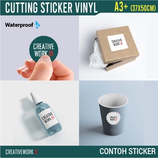 Jual STIKER VINYL Putih + CUTTING / Cetak Sticker Label Kemasan Anti ...