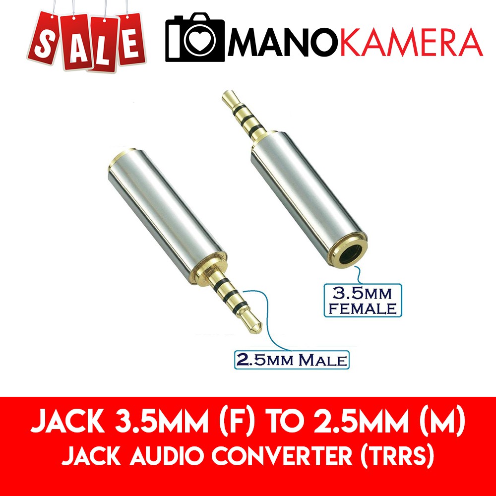 Jual Jack Audio 2.5mm to 3.5mm Adapter Converter Mic Fuji Colokan Kecil ...