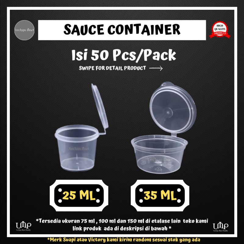 Jual Sauce Container 25 ml & 35ml VICTORY / Cup Sambal / Cup Saus 25ml ...