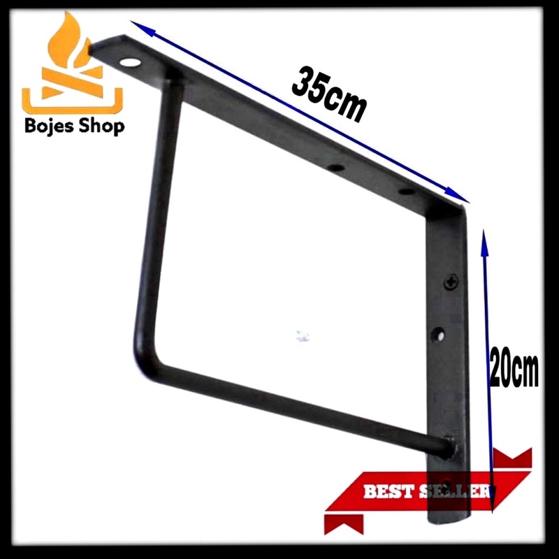 Jual Besi siku penyangga rak dinding kayu pangkon besi penahan rak ...