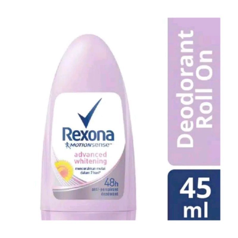 Jual Rexona Women Anti Perspirant Deo Roll On Advanced Whitening 45 ml | Shopee Indonesia