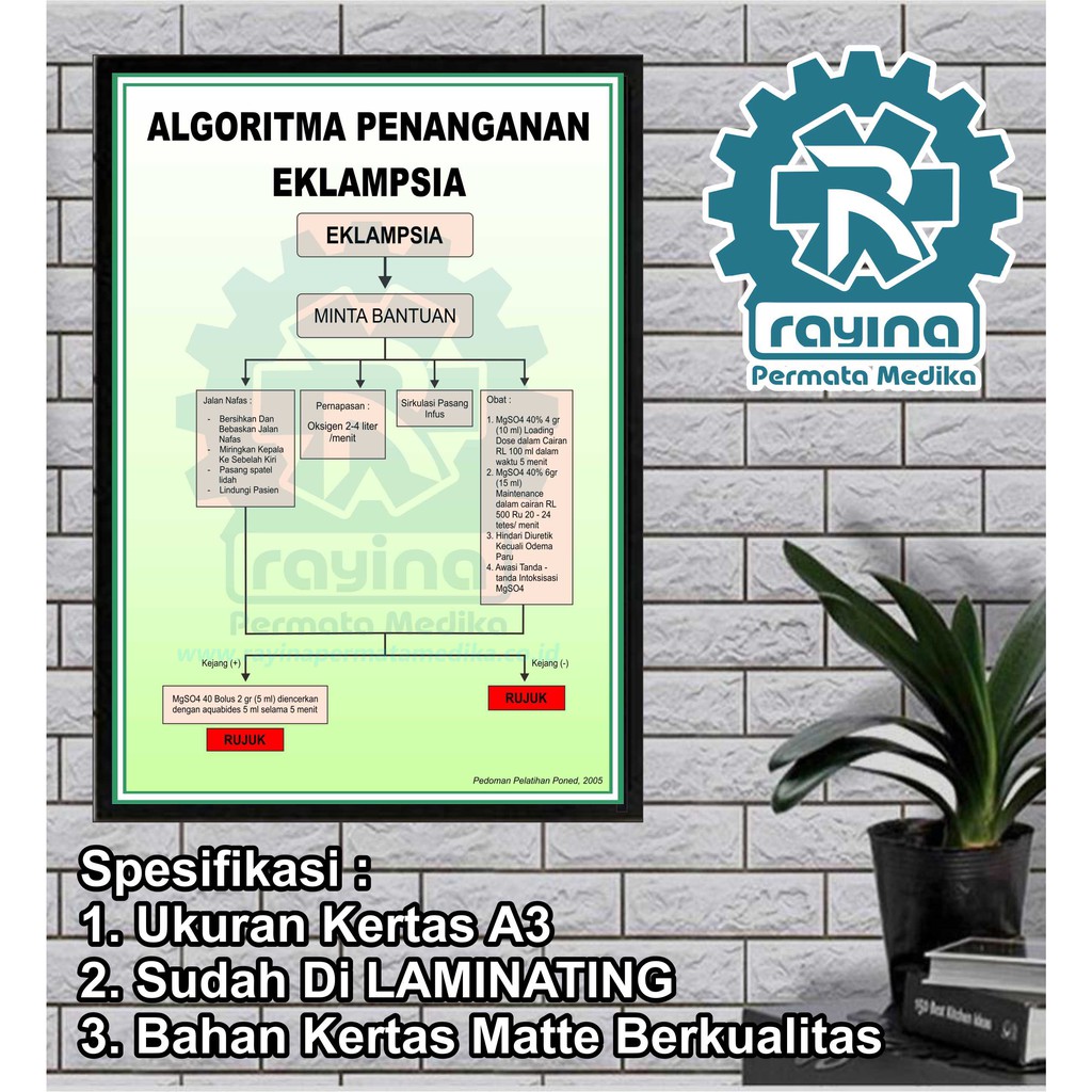 Jual Poster Algoritma Penanganan Eklampsia | Shopee Indonesia