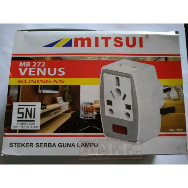 Jual Steker T Serbaguna Lampu MITSUI Venus MB 272 / Colokan T Serbaguna ...