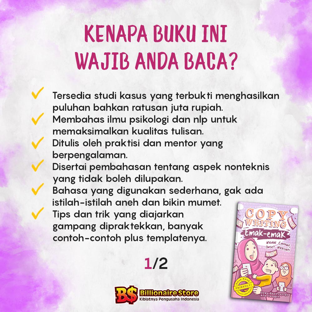 Jual Buku Copywriting Emak Emak Indonesia Shopee Indonesia