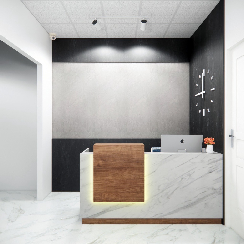 Jual meja resepsionis kantor minimalis murah custom Indonesia|Shopee ...