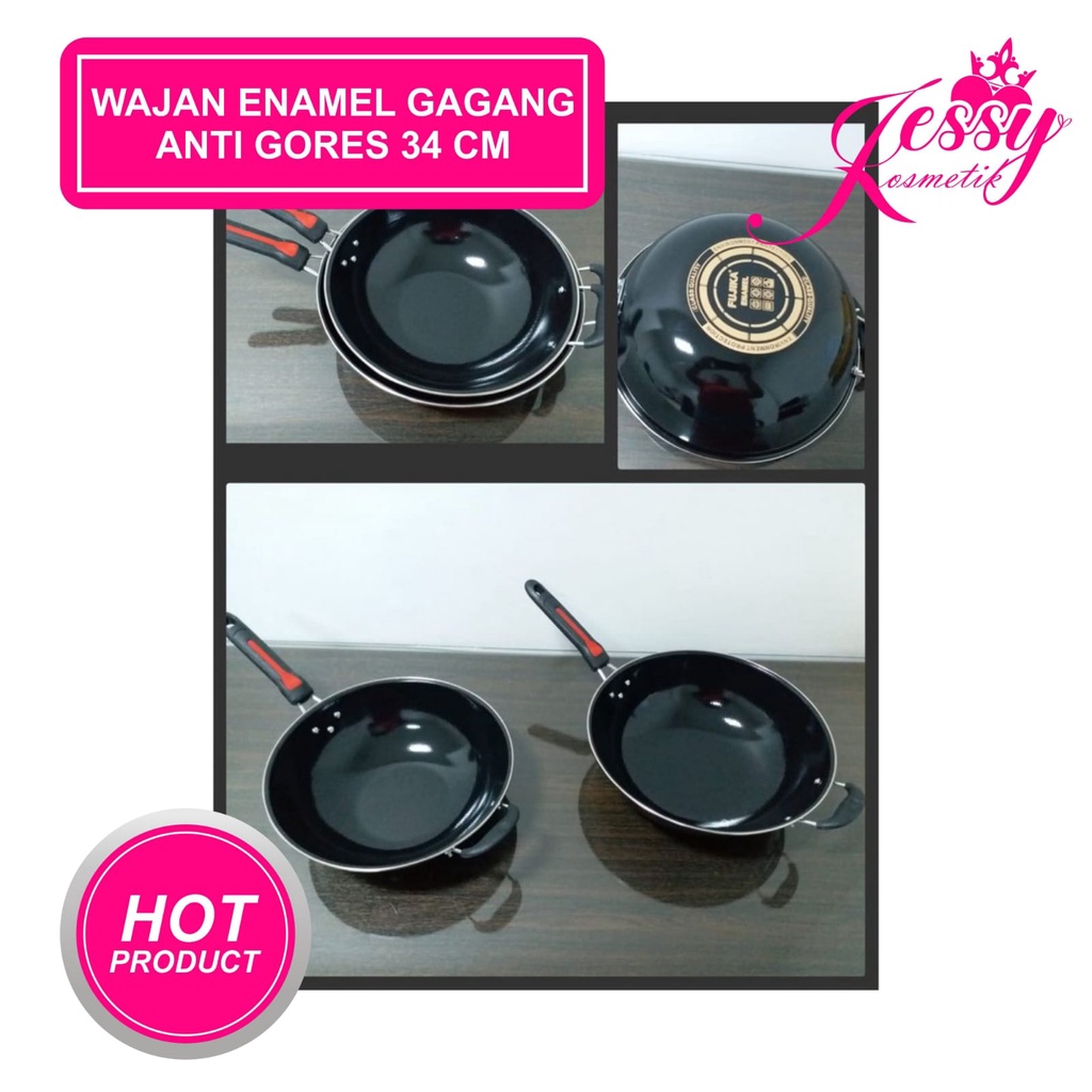 Jual [1900gr] H045 | WAJAN ENAMEL ANTI GORES / ANTI LENGKET / GAGANG & TELINGA | Shopee Indonesia