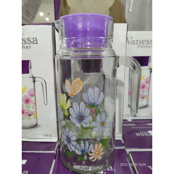 Jual Vanessa Pitcher kaca cantik 1L IRP-1000C Teko kaca minum | Shopee ...