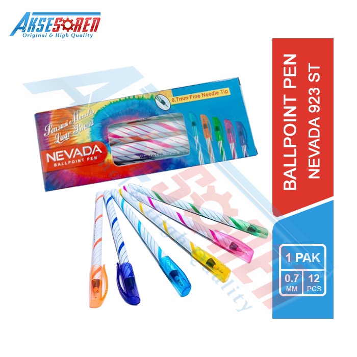 Jual PULPEN NEVADA 923 ST [12 PCS] / BALL PEN LILIN 1 PAK / BOLPOIN ...