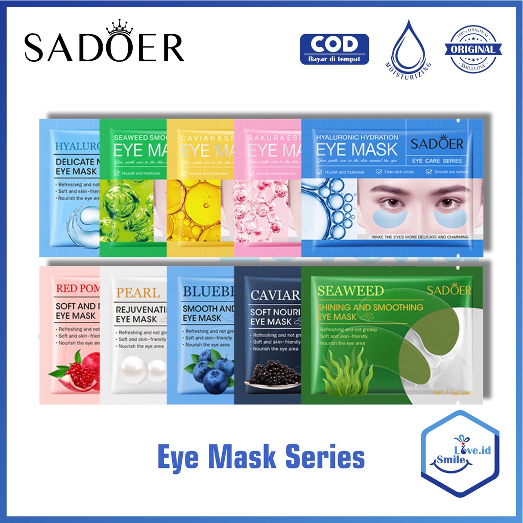 Jual SADOER Eye Mask Masker Mata Golden Caviar Sakura Seaweed Eyemask ...