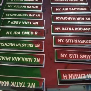 Jual Nama Dada Name tag Nyoya Polisi TNI PNS Abdi Negara Papan nama TNI ...