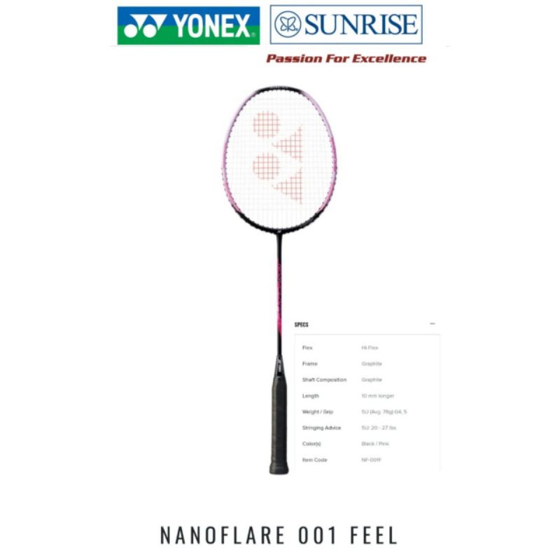 Jual Raket Badminton Yonex NANOFLARE 001 ABILITY CLEAR FEEL 5u Nano ...