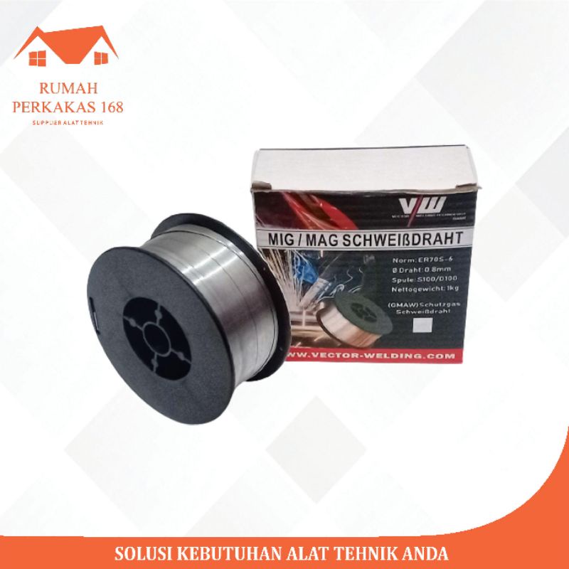Jual Kawat Las Mig 0,8mm 1kg gasless | Shopee Indonesia
