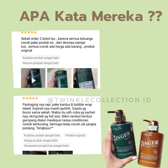 Jual shampoo- o sweet singapore ginger series package shampoo ...